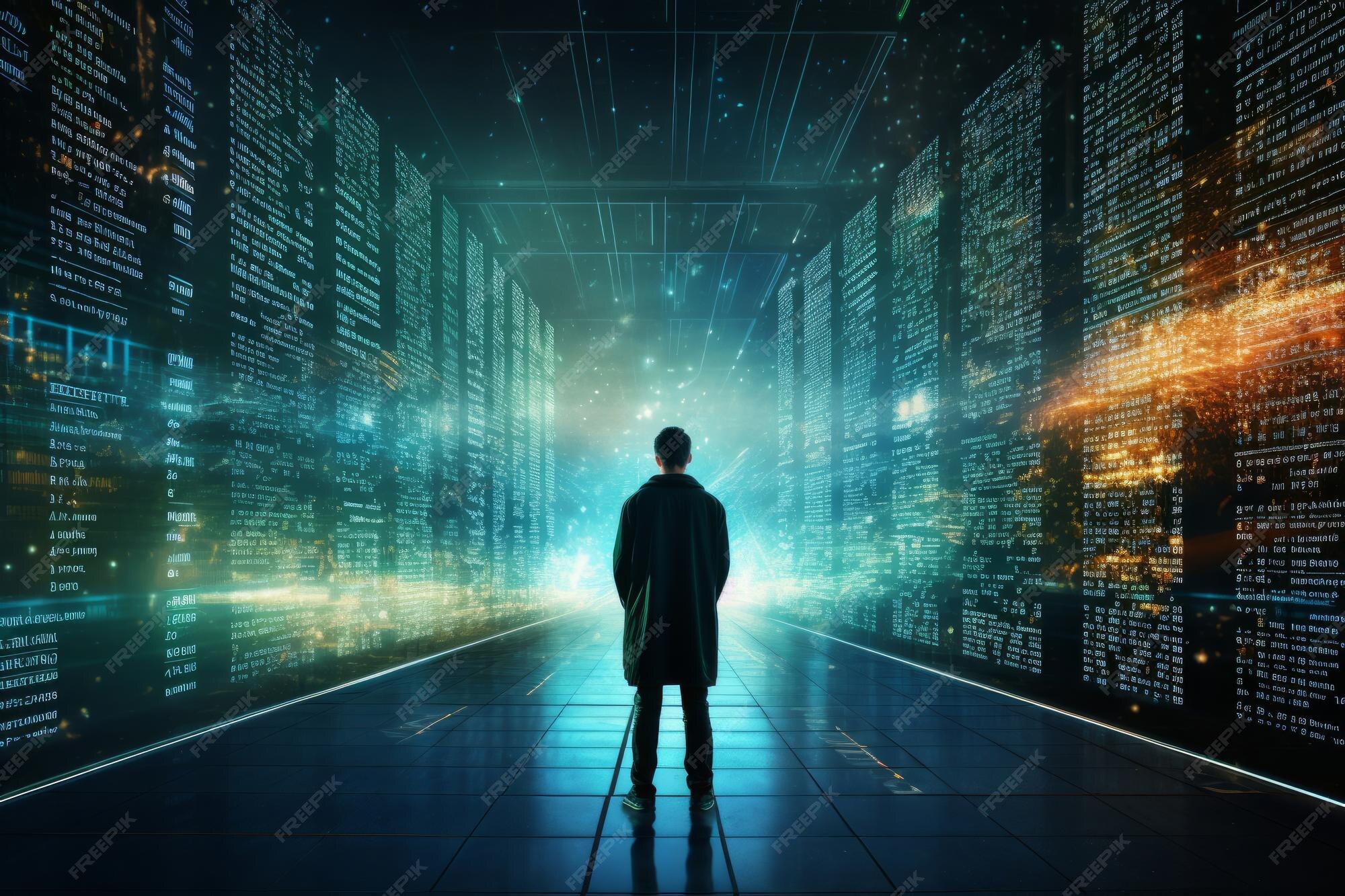 Digital transformation concept System engineering Binary code Programming | Premium AI-generated ...