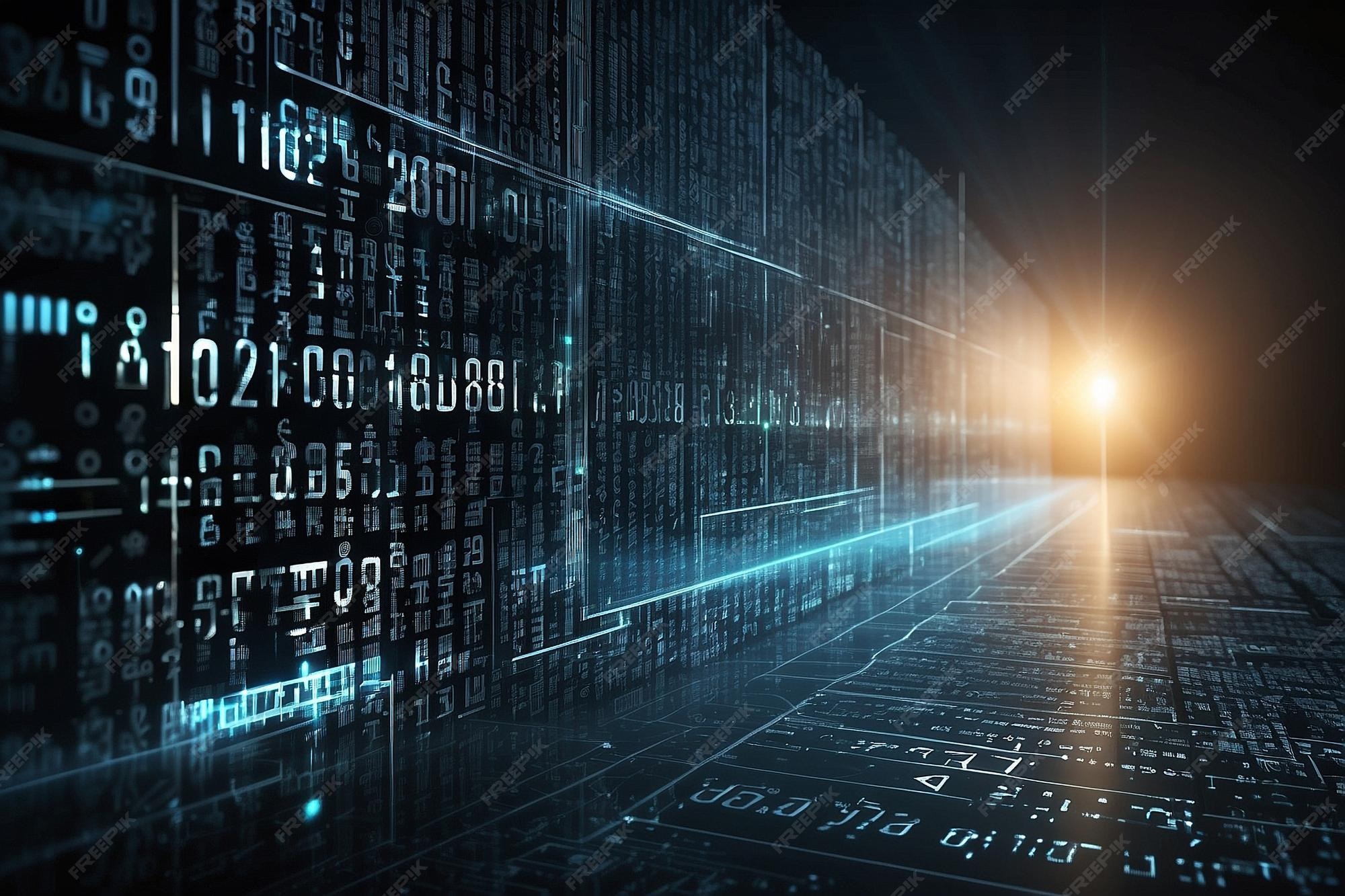 Premium Photo | Digital transformation concept System engineering Binary code Programming