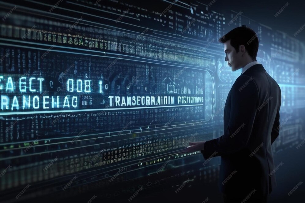 Premium Photo | Digital transformation concept System engineering Binary code Programming