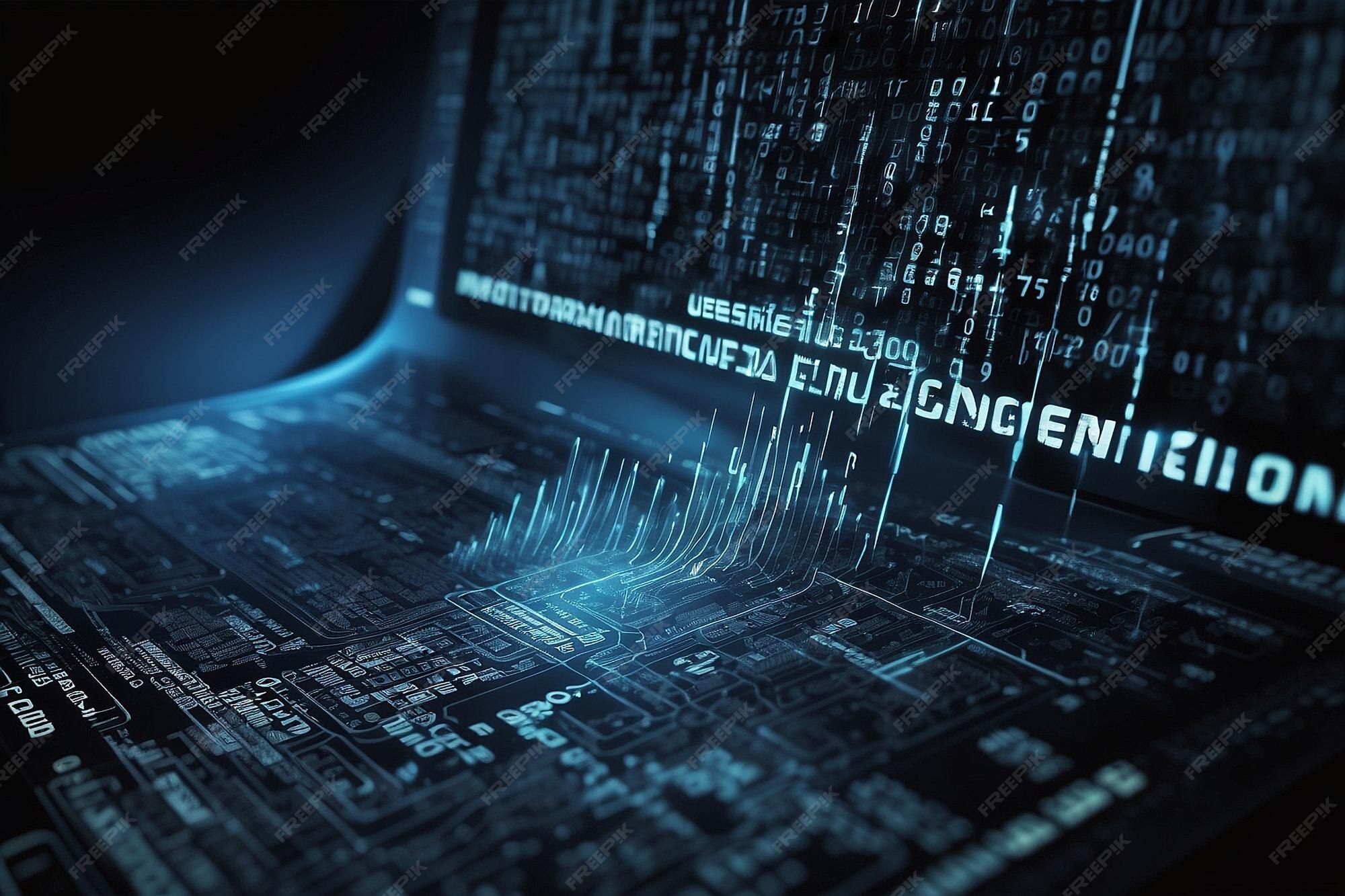 Premium Photo | Digital transformation concept System engineering Binary code Programming