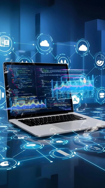 Digital Workflow and Data Visualization | Premium AI-generated image Digital Workflow and Data Visualization | Premium AI-generated image