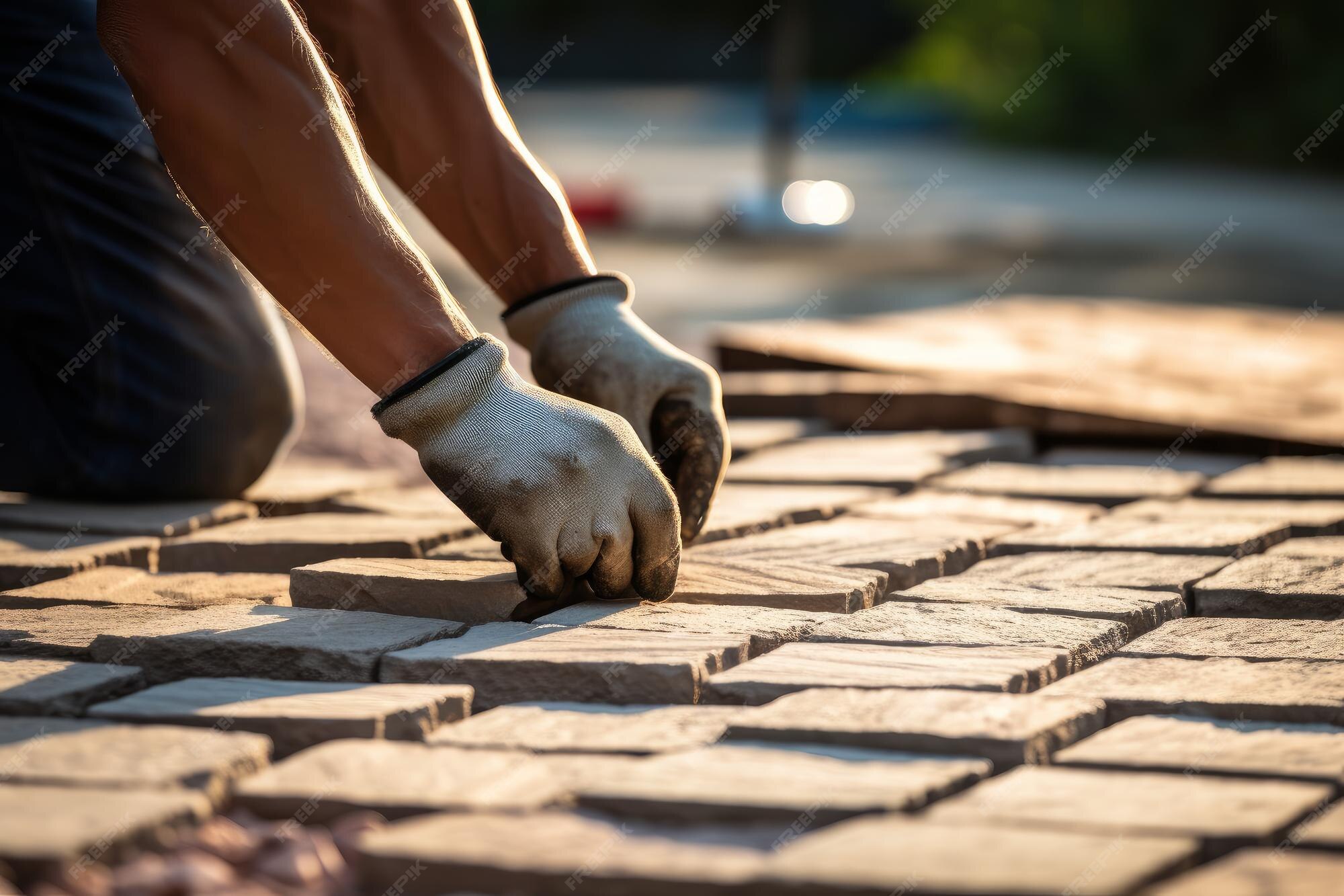 Premium Photo | Diligent Professional paver worker street Industry path ... Premium Photo | Diligent Professional paver worker street Industry path ...