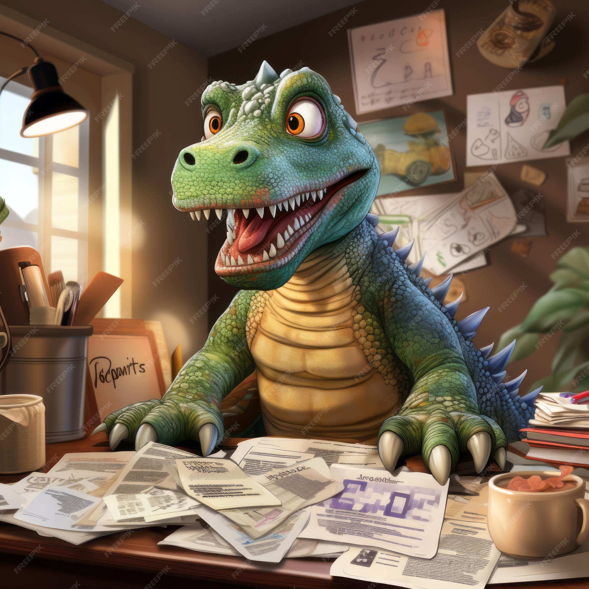 Premium Photo | DinoMight Unearthing Data with a Dinosaur Reading Excel ... Premium Photo | DinoMight Unearthing Data with a Dinosaur Reading Excel ...