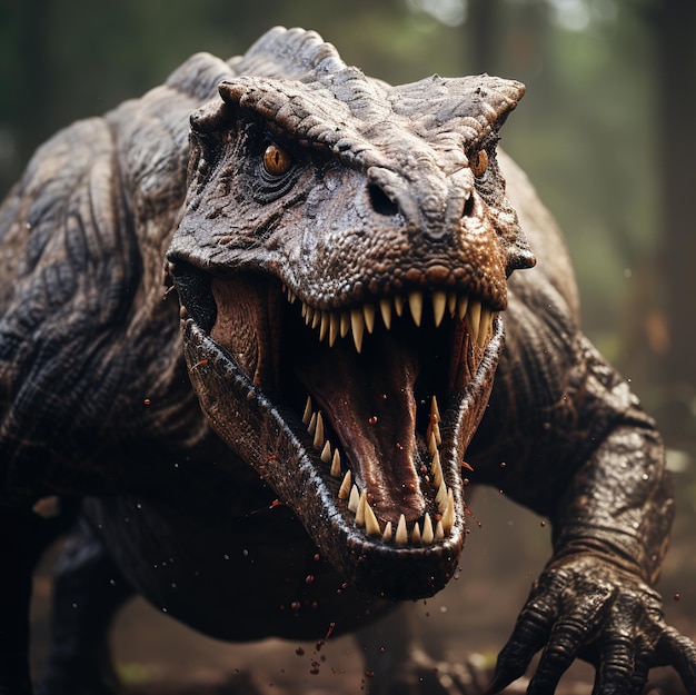 Premium Ai Image A Dinosaur With A Mouth Open And The Mouth Open