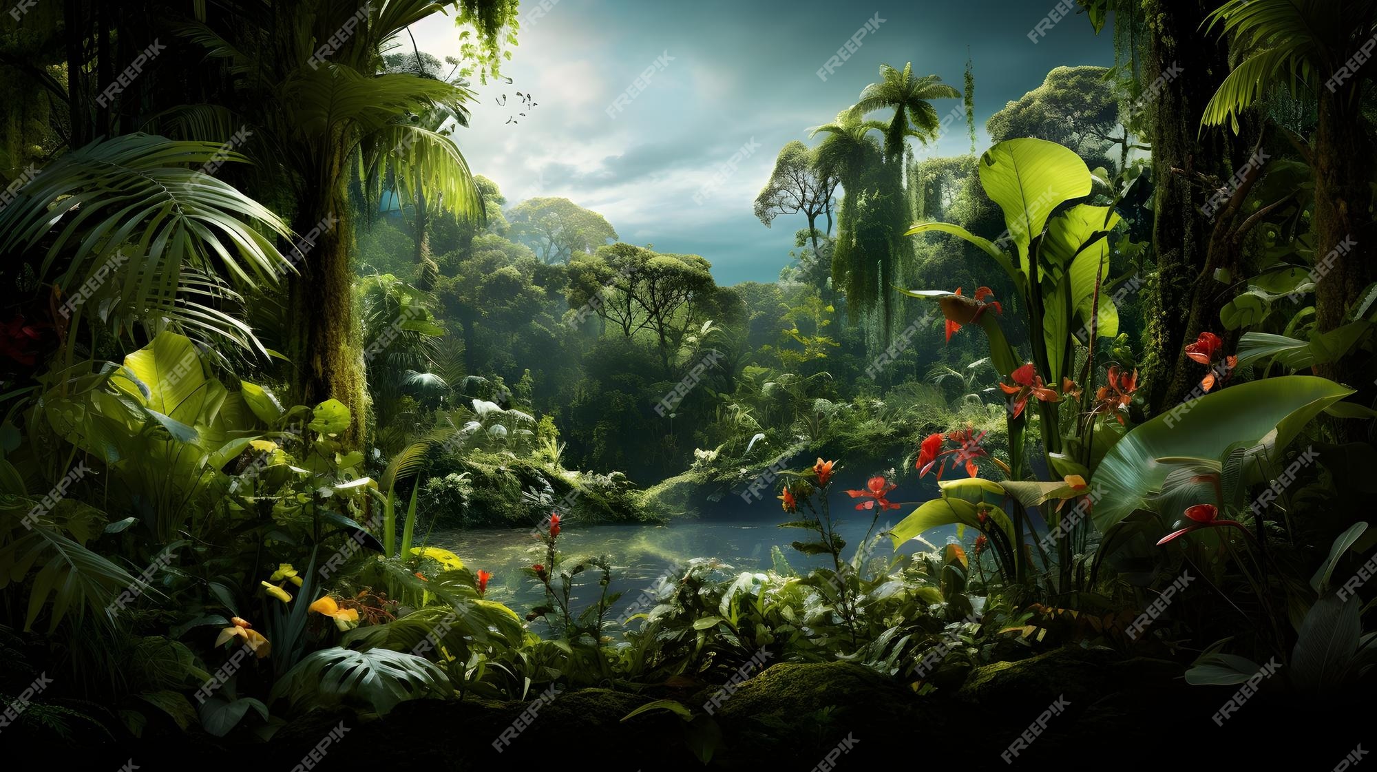 Premium Photo | Diverse flora and fauna thriving in a biodiverse rainforest Premium Photo | Diverse flora and fauna thriving in a biodiverse rainforest
