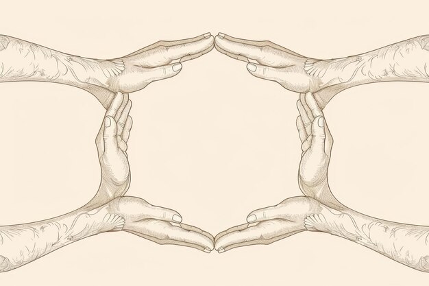 Diverse Hands United Delicate line art of diverse hands holding each ... Diverse Hands United Delicate line art of diverse hands holding each ...