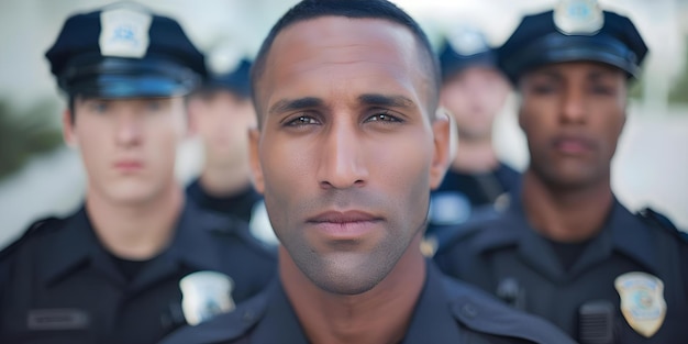 Diverse police unit preparing for duty Concept Police training ... Diverse police unit preparing for duty Concept Police training ...