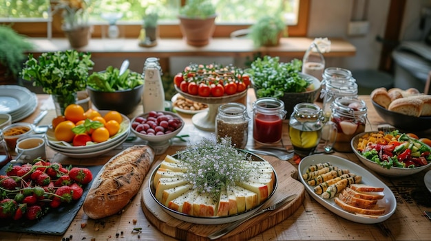 Premium Photo | Diverse Spread of Food on Table Premium Photo | Diverse Spread of Food on Table