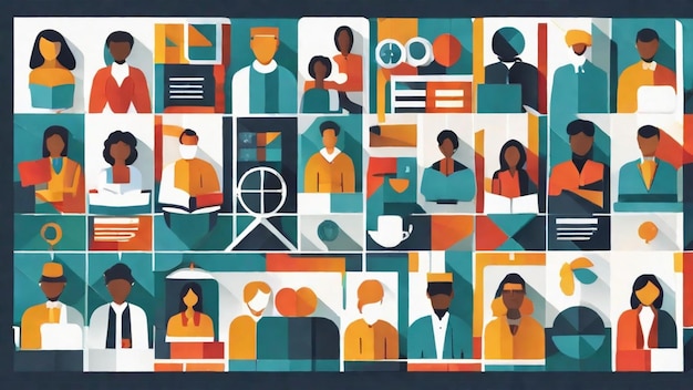 Premium AI Image | Diverse Team Collaborating with Inclusion Tools Premium AI Image | Diverse Team Collaborating with Inclusion Tools