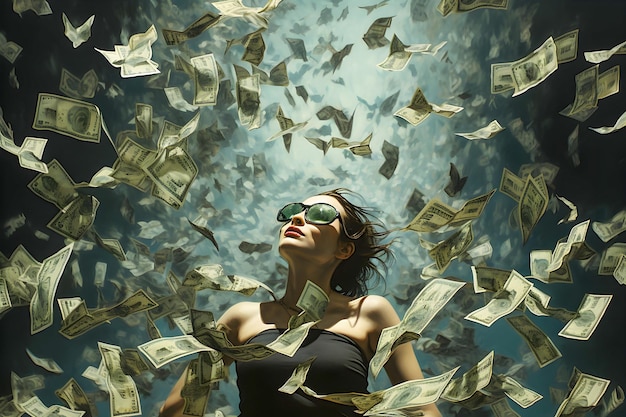 Premium AI Image | Diving into Wealth Premium AI Image | Diving into Wealth