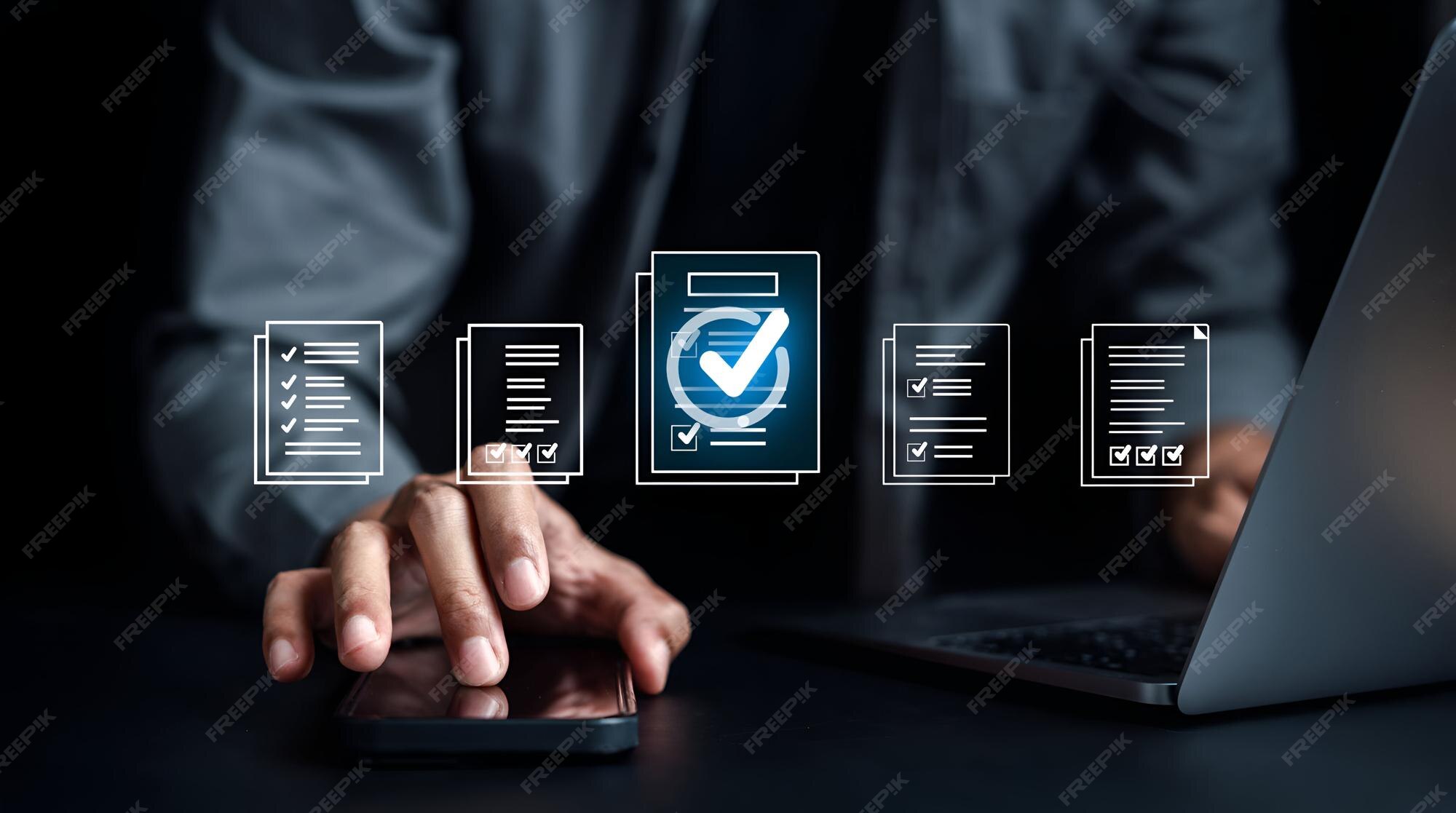 Premium Photo | Document Management Checking System online ...