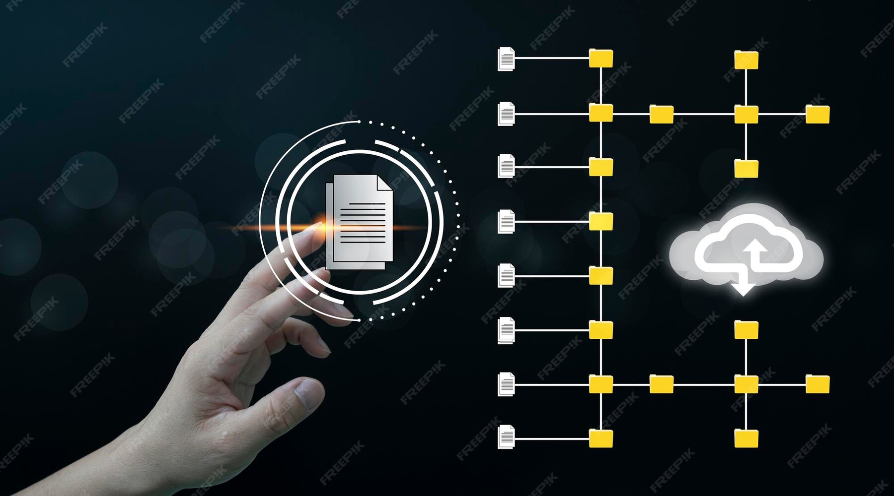 Premium Photo | Document management system dms online documentation database and process ...