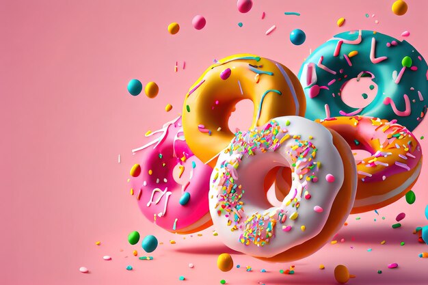 Premium AI Image | Donuts and spoons Generative Ai Premium AI Image | Donuts and spoons Generative Ai