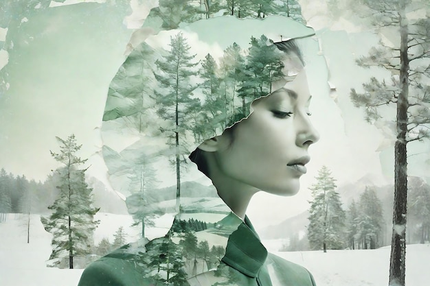 Premium AI Image | Double Exposure Art Premium AI Image | Double Exposure Art