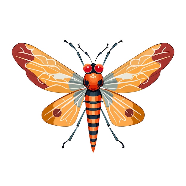 Premium Ai Image A Drawing Of A Butterfly With A Red Nose And A Red Eye