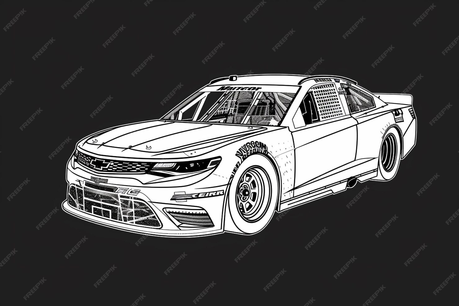 Premium Photo A Drawing Of A Race Car With A Poster Background