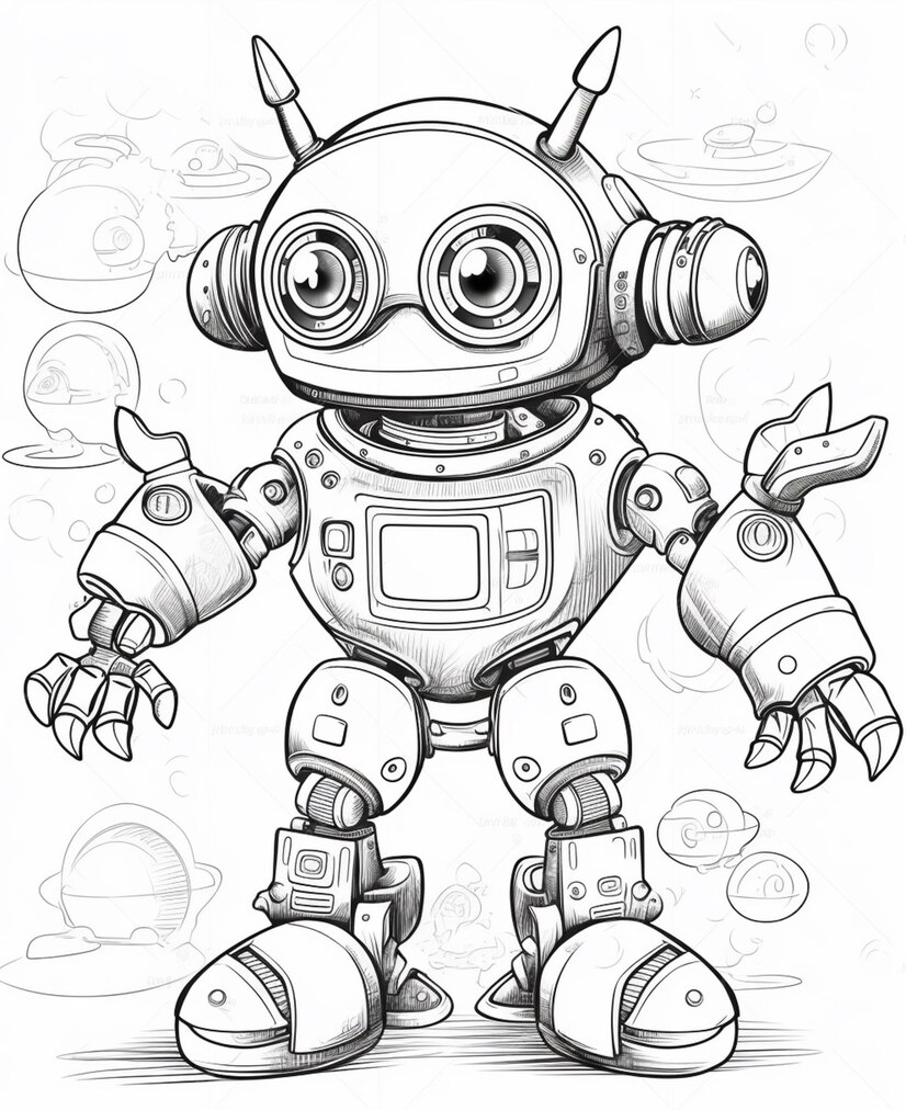 Premium Photo A Drawing Of A Robot With A Pair Of Hands Generative Ai
