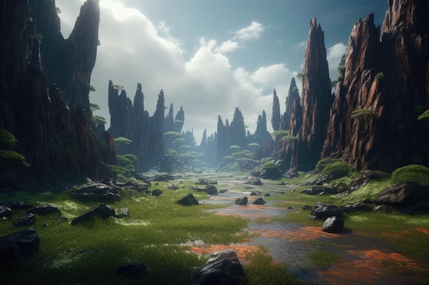 Premium AI Image | Dreamlike Surreal Scene Imaginary World Premium AI Image | Dreamlike Surreal Scene Imaginary World