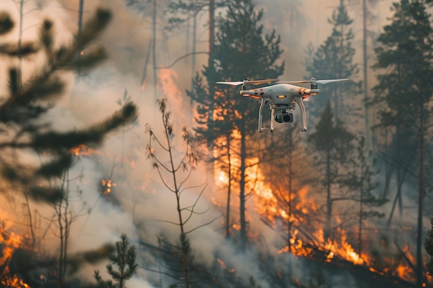 Premium Photo | A drone monitoring a forest for signs of wildfires ... Premium Photo | A drone monitoring a forest for signs of wildfires ...