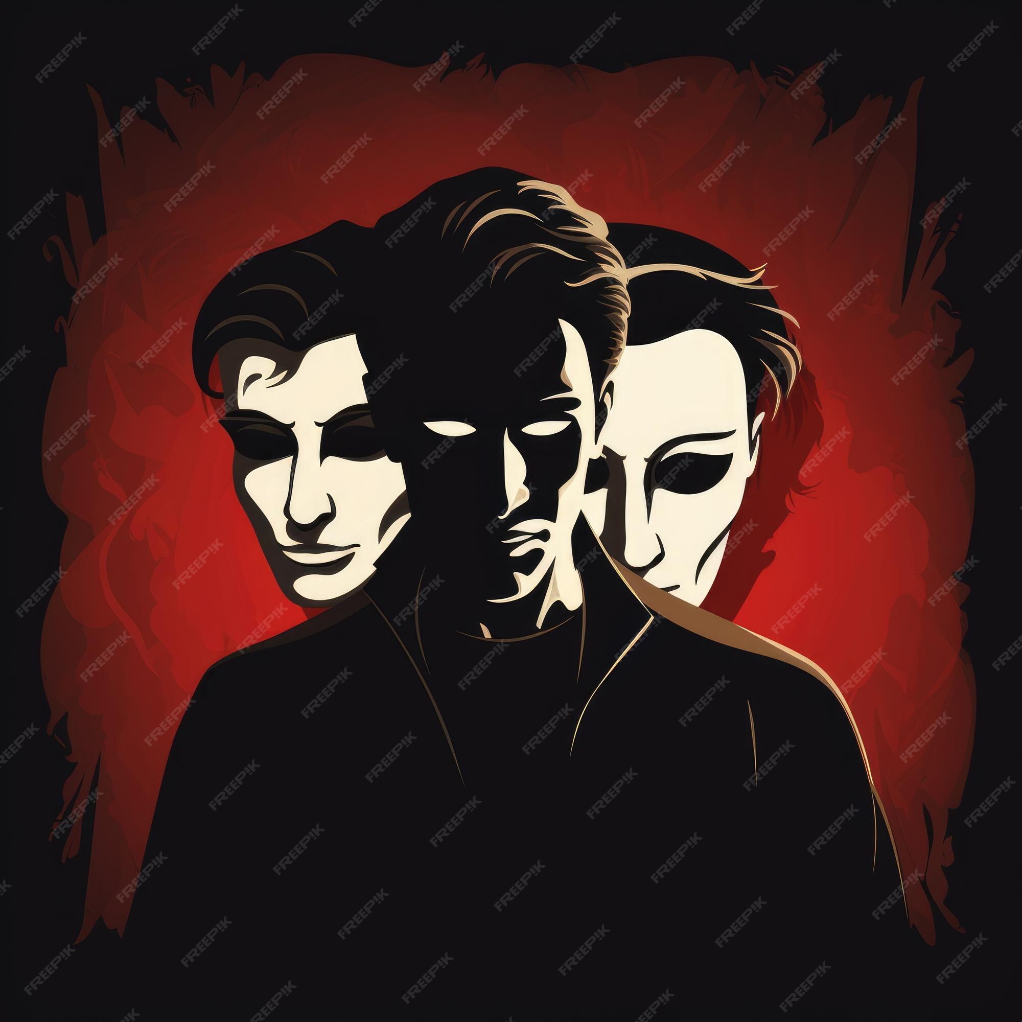 Premium AI Image | The Dual Persona Embracing Comedy and Tragedy in One ... Premium AI Image | The Dual Persona Embracing Comedy and Tragedy in One ...