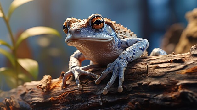 Premium AI Image | Dumpy frog litoria caerulea closeup on bark dumpy ... Premium AI Image | Dumpy frog litoria caerulea closeup on bark dumpy ...