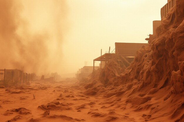 Premium AI Image | Duststorms worsen air quality plummets causing ... Premium AI Image | Duststorms worsen air quality plummets causing ...