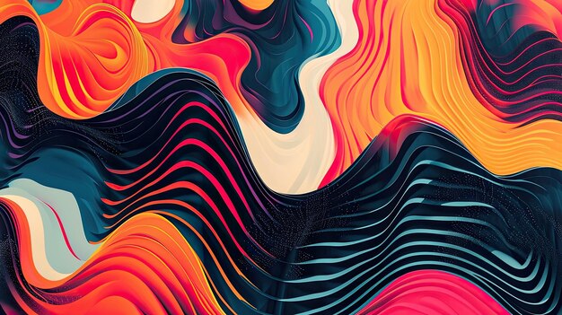 Premium Photo | Dynamic abstract patterns creating visual interest ...