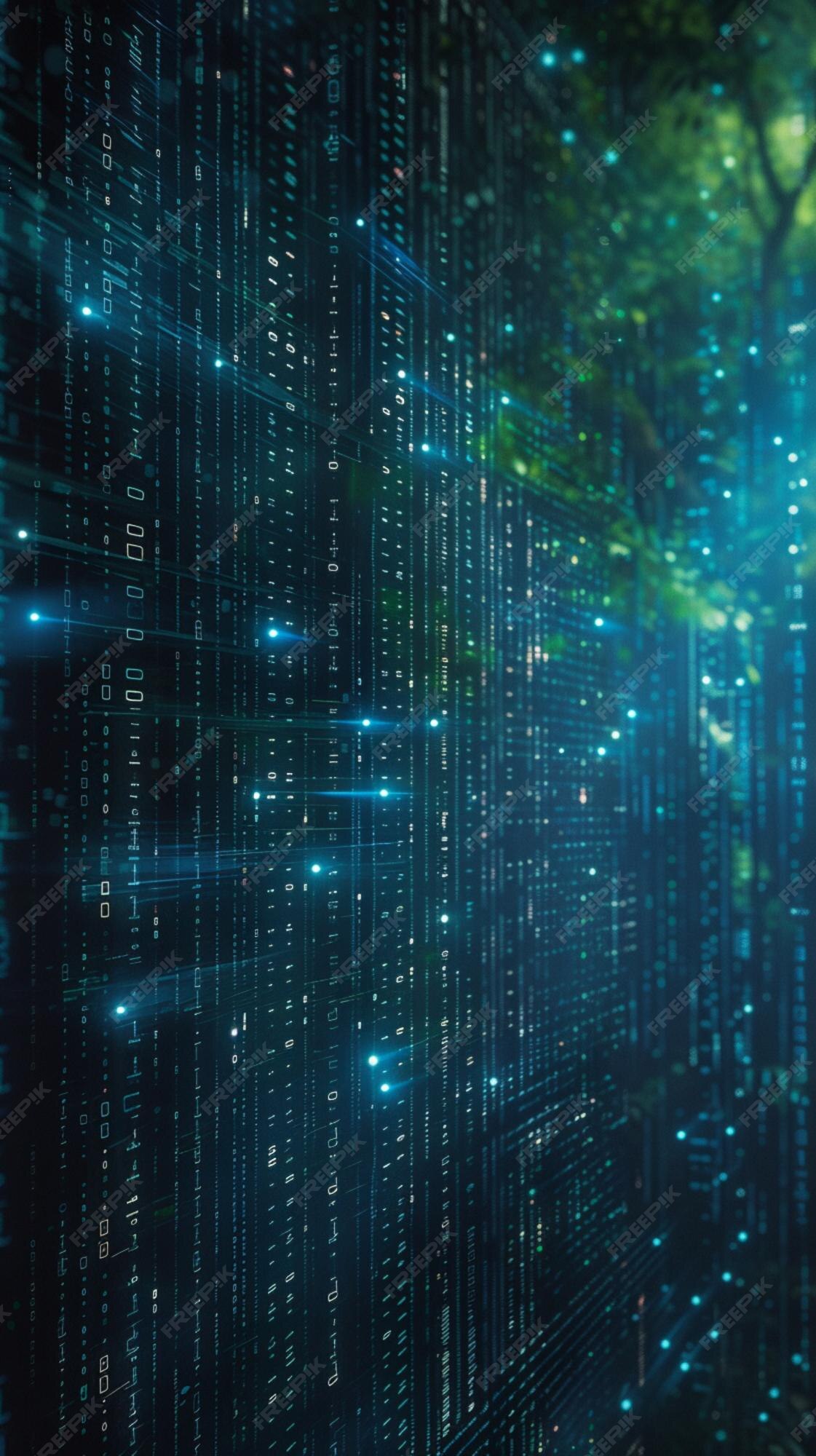 Premium Photo | Dynamic binary data flow Streaming digits create intricate matrix background ...