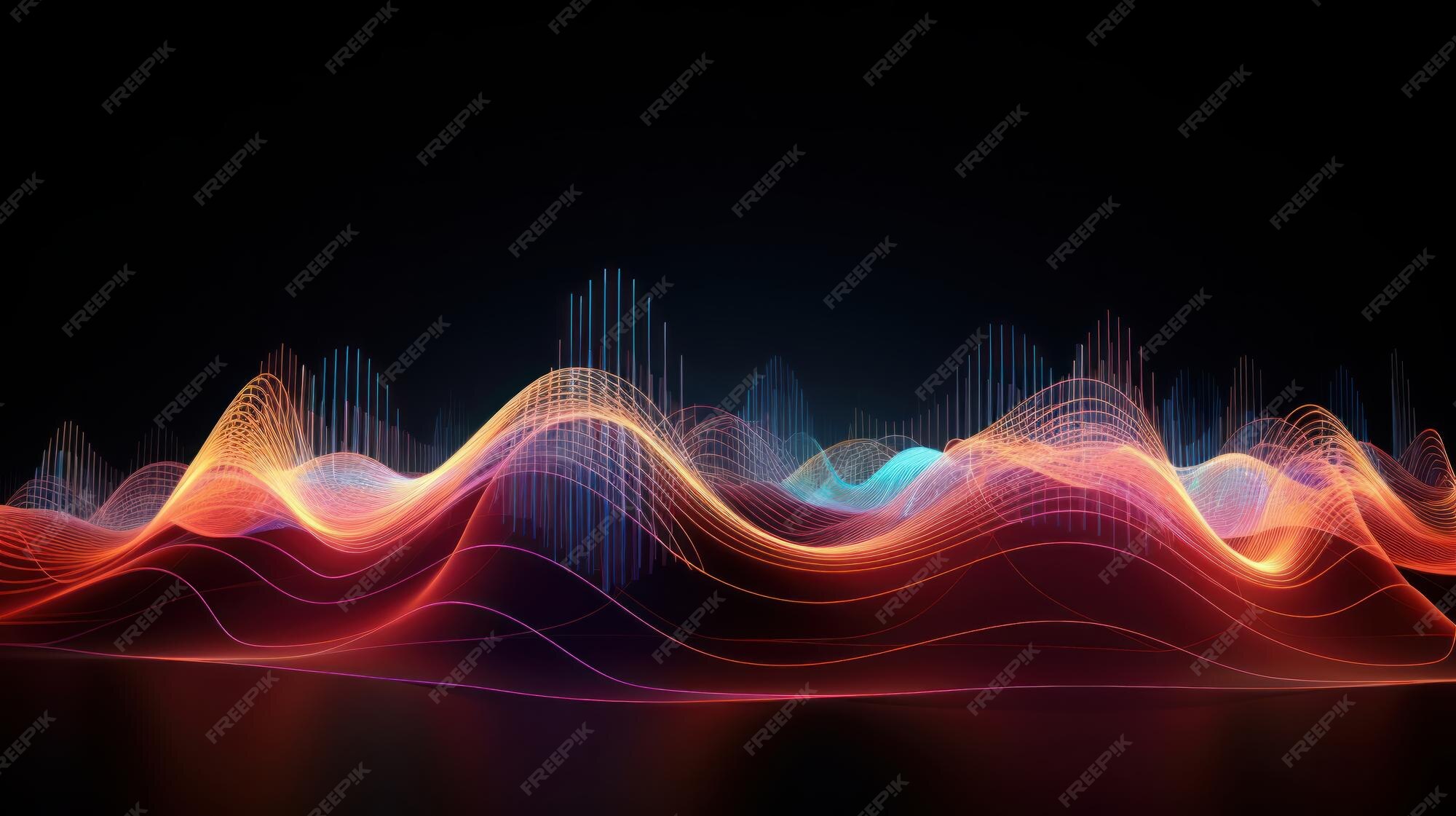 Premium AI Image | Dynamic visualizer representing music visualization ...
