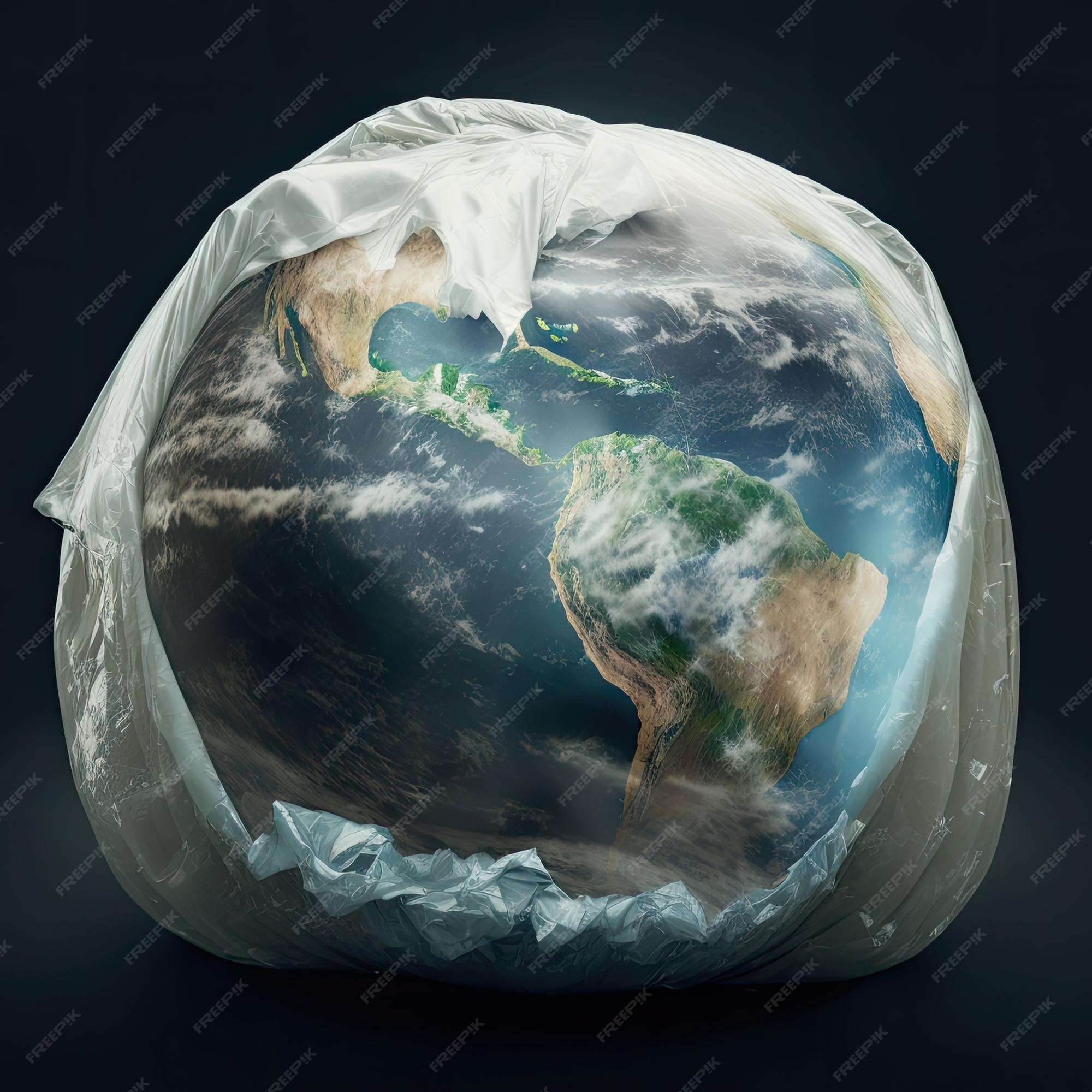 Premium Ai Image Earth Covered With Plastic Devastating Effects Of