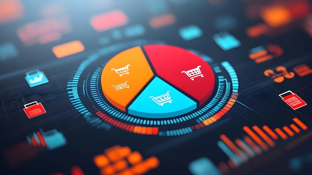 Ecommerce Sales Data Pie Chart with Shopping Cart Icons | Premium AI ... Ecommerce Sales Data Pie Chart with Shopping Cart Icons | Premium AI ...