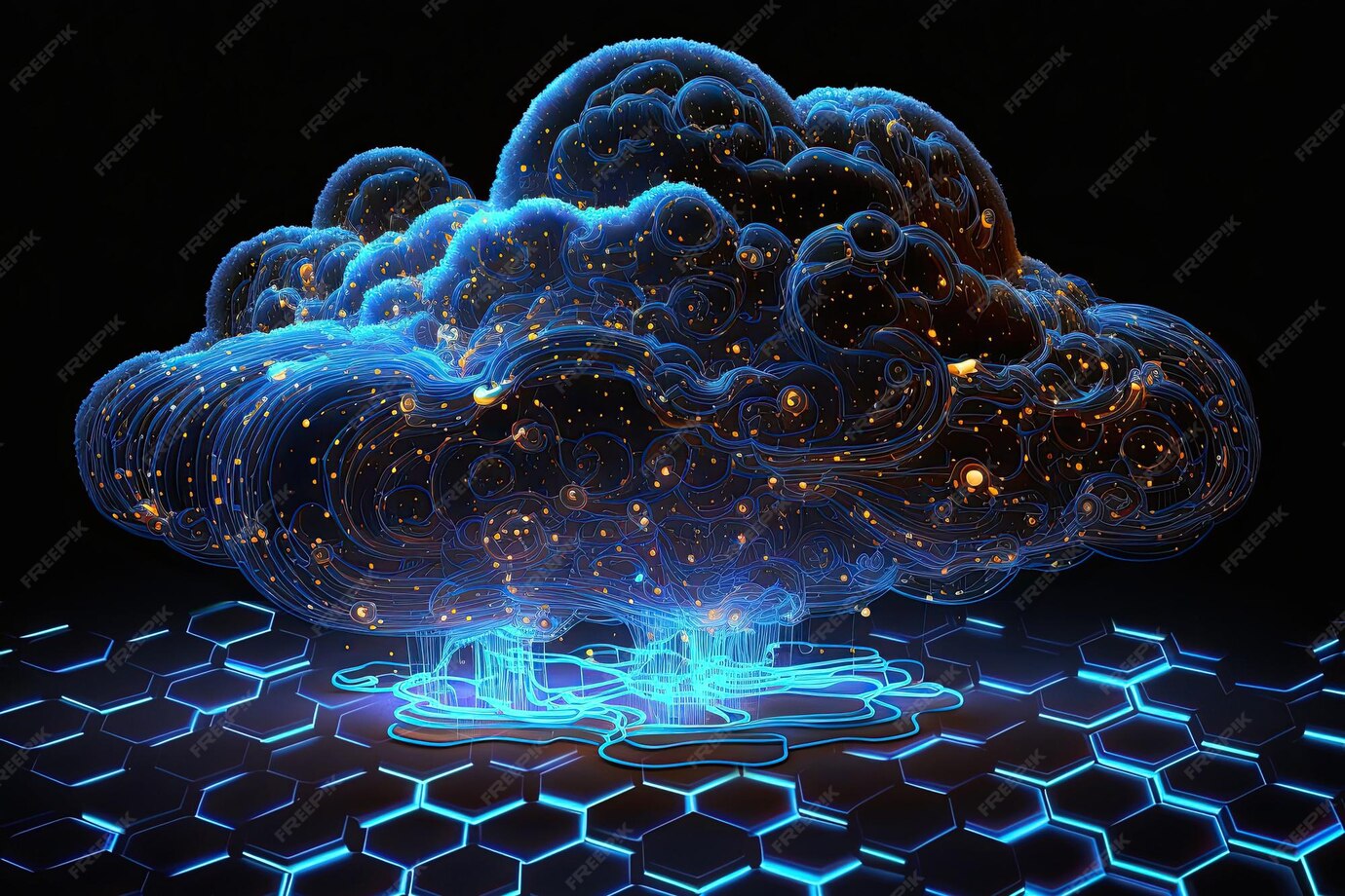 Premium AI Image | Edge Computing practice of processing data closer to the source of the data ...