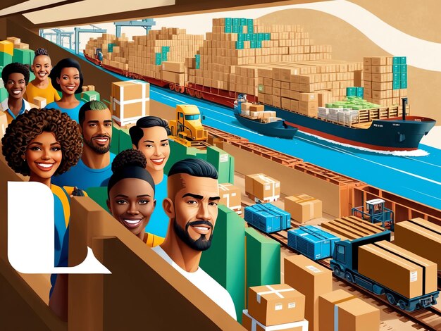 Efficient Distribution Network Illustration | Premium AI-generated image Efficient Distribution Network Illustration | Premium AI-generated image