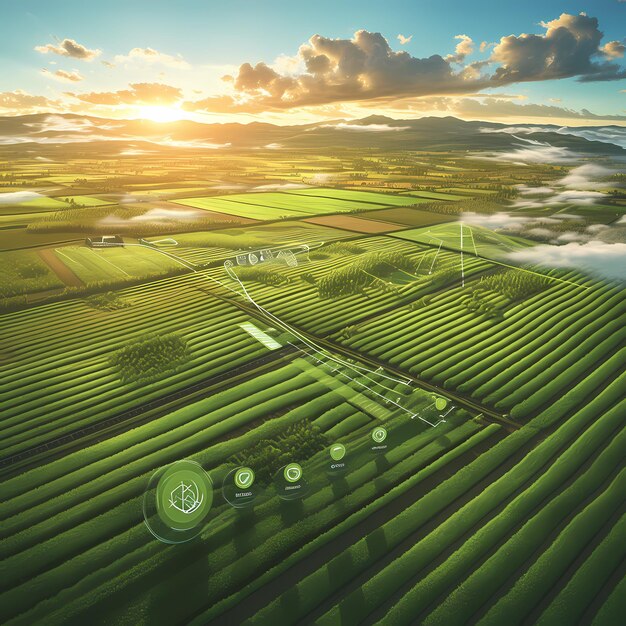 Premium Photo | Efficient Farming with AI Technology Premium Photo | Efficient Farming with AI Technology
