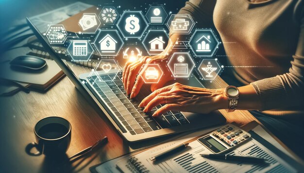 Premium Photo | Efficient online tax preparation with interactive ... Premium Photo | Efficient online tax preparation with interactive ...