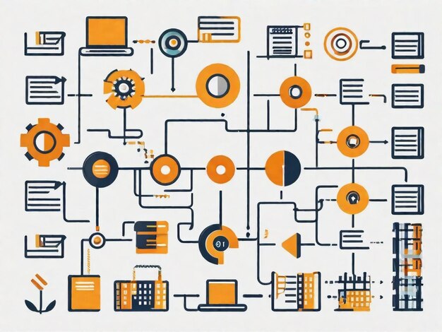 Premium AI Image | Efficient Process Workflow Premium AI Image | Efficient Process Workflow