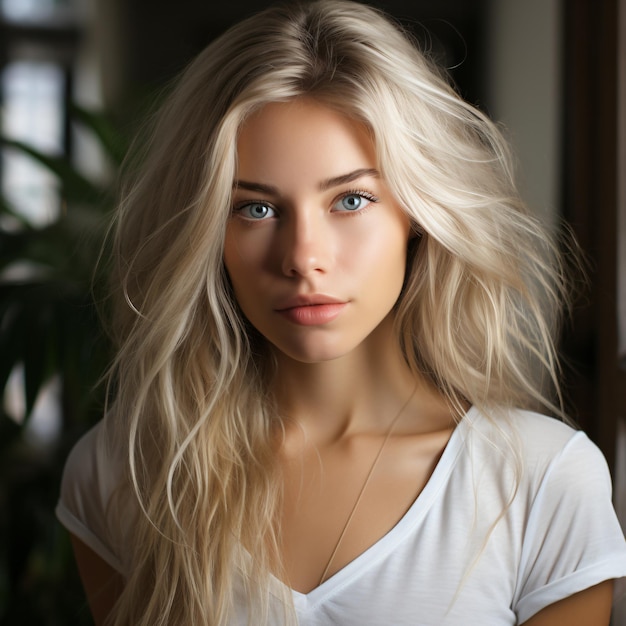 Premium Photo | Effortlessly Beautiful Young Woman with Light Makeup ... Premium Photo | Effortlessly Beautiful Young Woman with Light Makeup ...