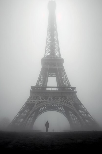 Premium Photo | Eiffel Tower in a foggy day Premium Photo | Eiffel Tower in a foggy day