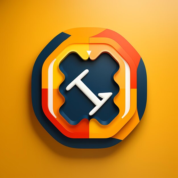 Premium Ai Image Elegant Intersection Vectorcores Minimalist Emoji