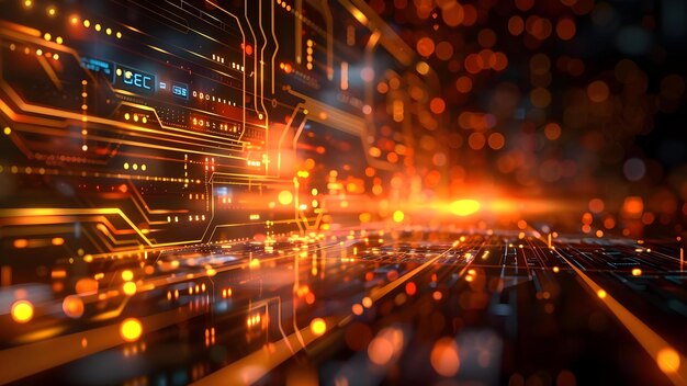 Premium Photo | Elements of Tech Background with AI Data Hardware ...