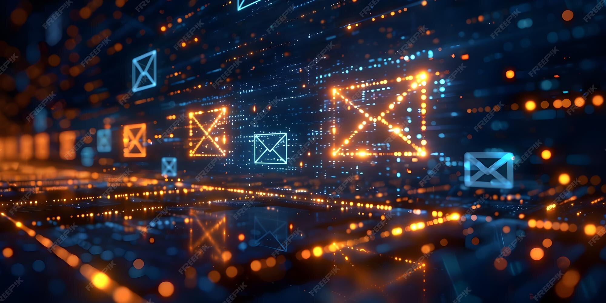 Premium Photo Email Encryption Concept With Digital Patterns And Symbols Representing Security 