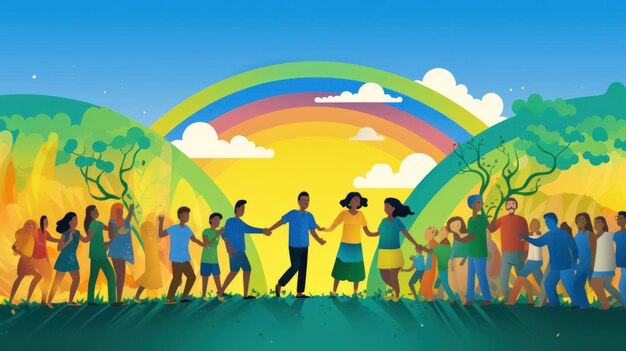 Premium Ai Image Embracing Diversity And Celebrating Lgbtq Pride A Mosaic Of Cultures