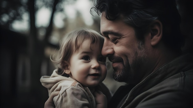 Premium AI Image | Embracing fatherhood heartwarming image of a father ... Premium AI Image | Embracing fatherhood heartwarming image of a father ...