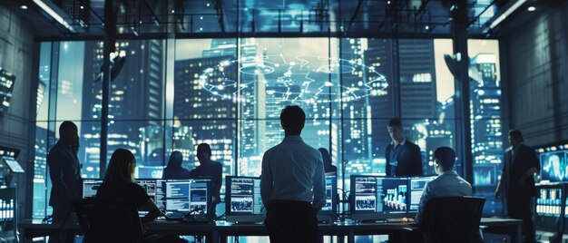 Premium Photo | An Empowered Multicultural Team on Computers Runs ...