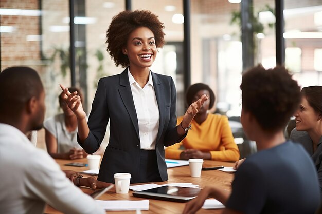 Premium Photo | Empowering African Female Leader Inspires Multiracial ... Premium Photo | Empowering African Female Leader Inspires Multiracial ...