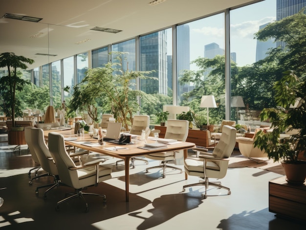 Premium AI Image | empty beautiful office Generative AI Premium AI Image | empty beautiful office Generative AI