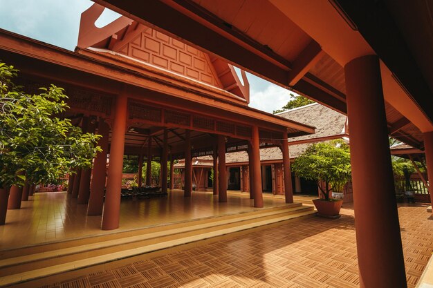 Premium Photo | Empty built structure seen through corridor Premium Photo | Empty built structure seen through corridor