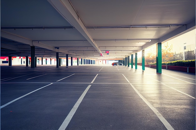 Premium Photo | Empty parking lot area realist Premium Photo | Empty parking lot area realist