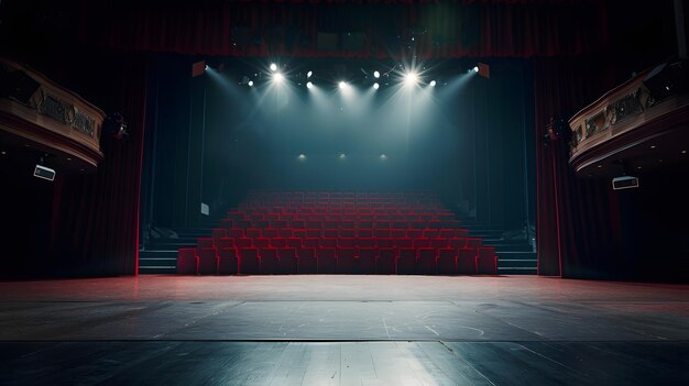 Empty theater stage Generative AI | Premium AI-generated image Empty theater stage Generative AI | Premium AI-generated image