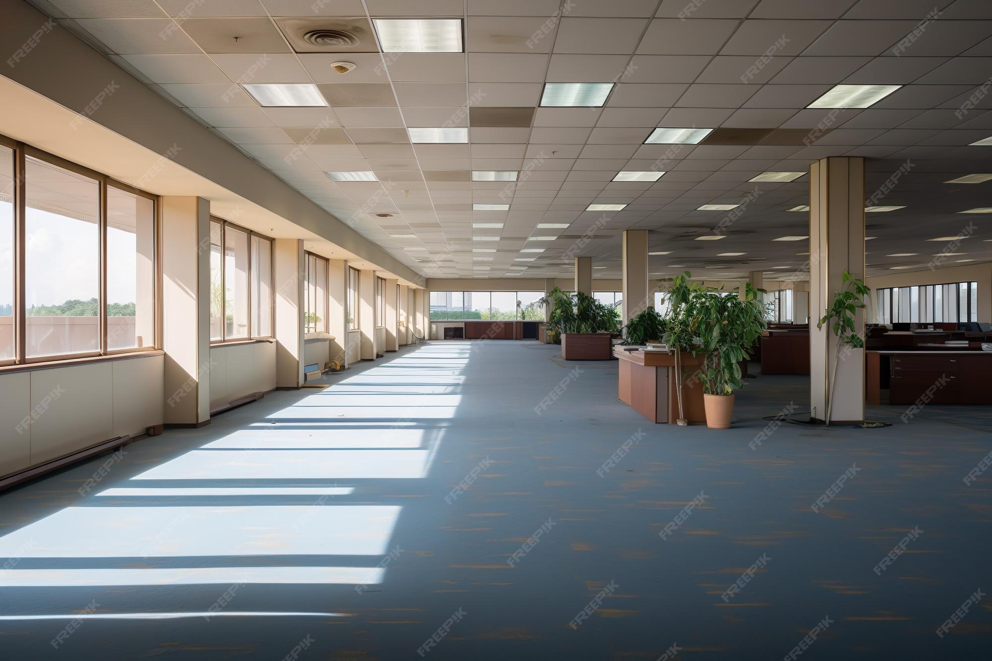 Premium AI Image | empty workspace offices Premium AI Image | empty workspace offices